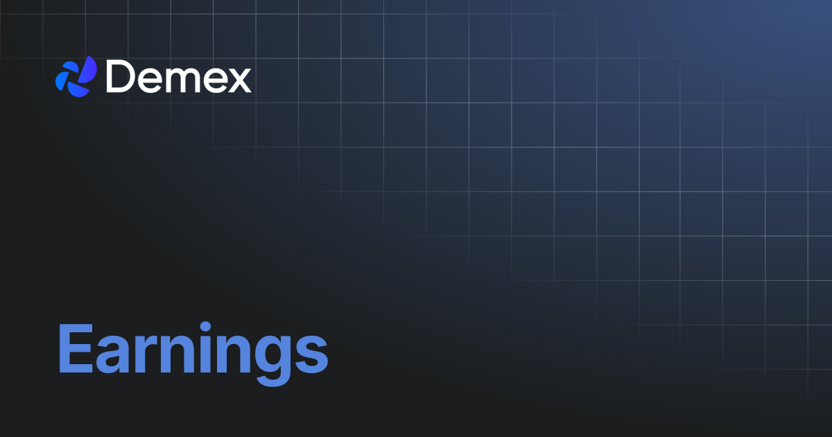 Earnings | Demex Docs