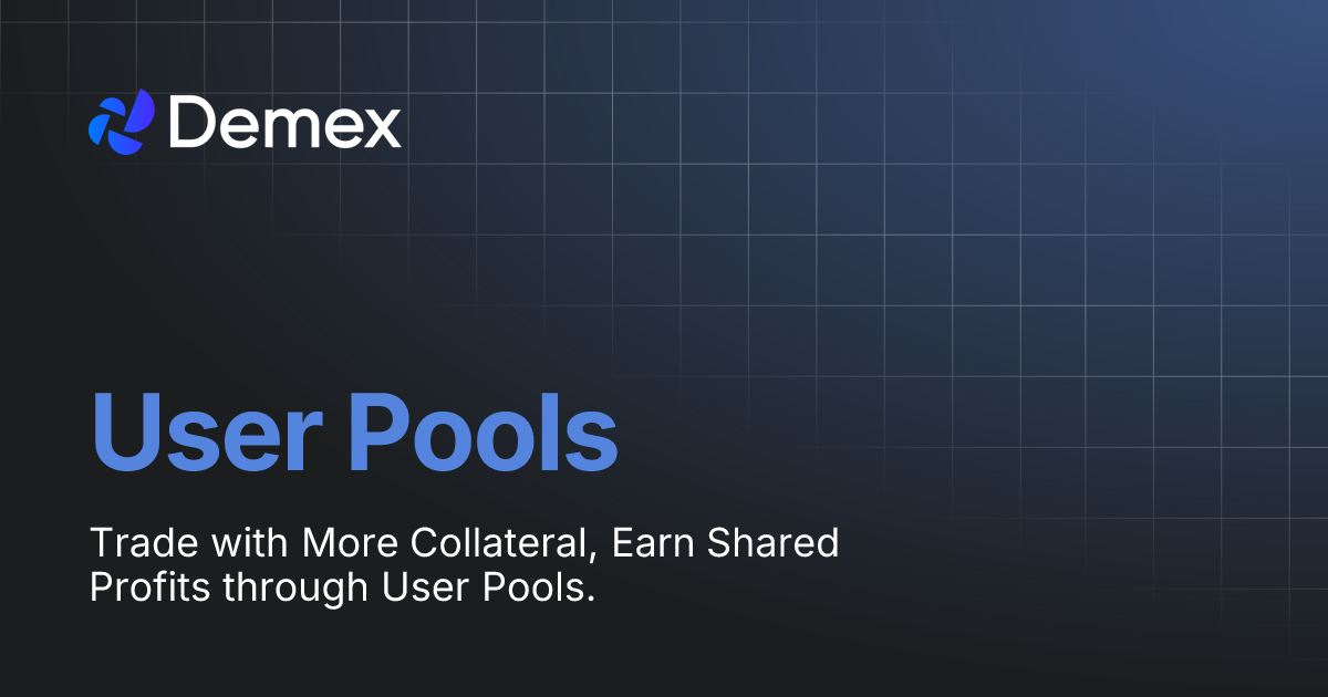 User Pools | Demex Docs