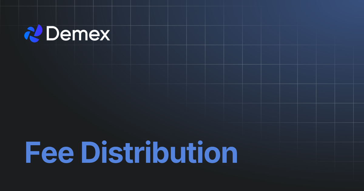 Fee Distribution | Demex Docs