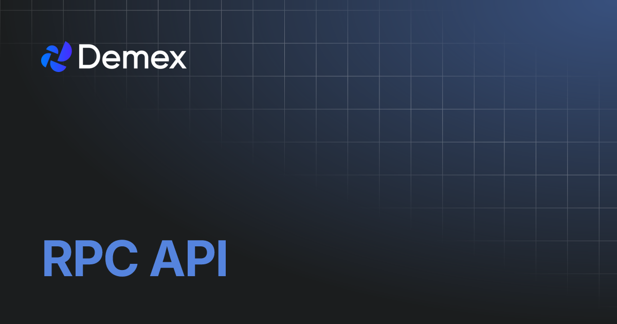 RPC API | Demex Docs